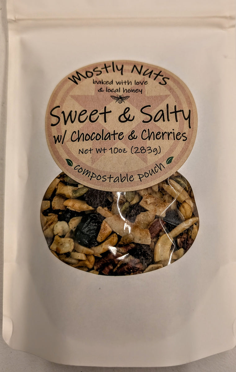 Sweet & Salty Nut Blend with Chocolate & Cherries – Papa Spyros Olive Oil
